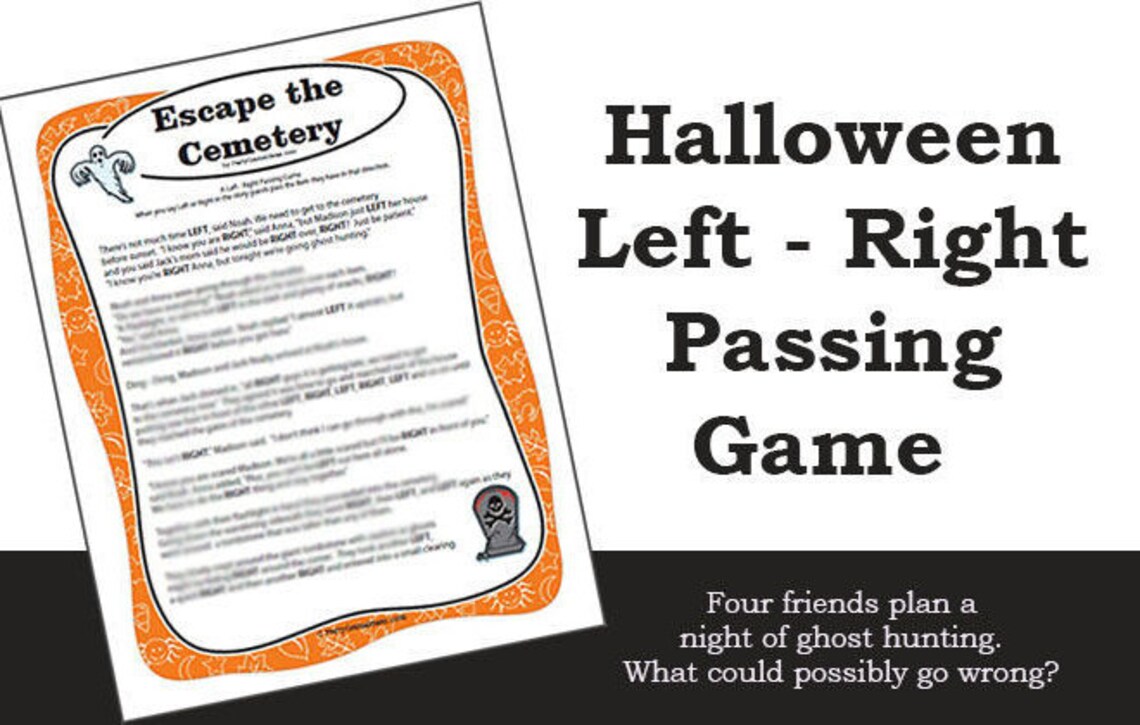 Halloween Left Right Passing Game - Left Right Game for Halloween Party ...