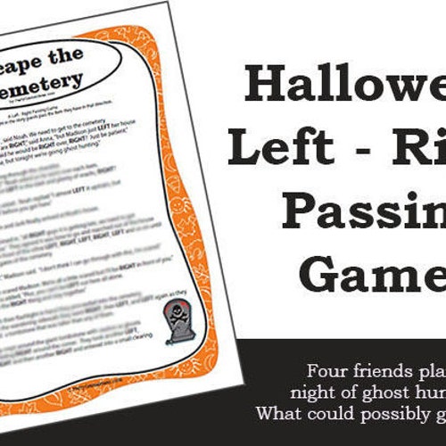 Halloween Left Right Passing Game Left Right Game for - Etsy