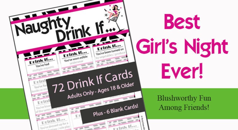 Naughty Drink If Game - Printable Dirty Drink If, Girls Night, Wild ...