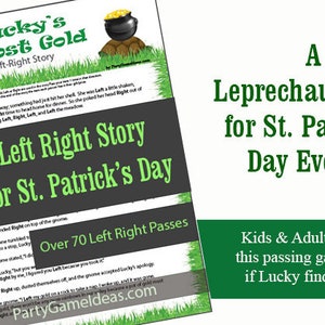 St. Patrick's Day Left Right Game - Lucky's Lost Gold Printable Left ...