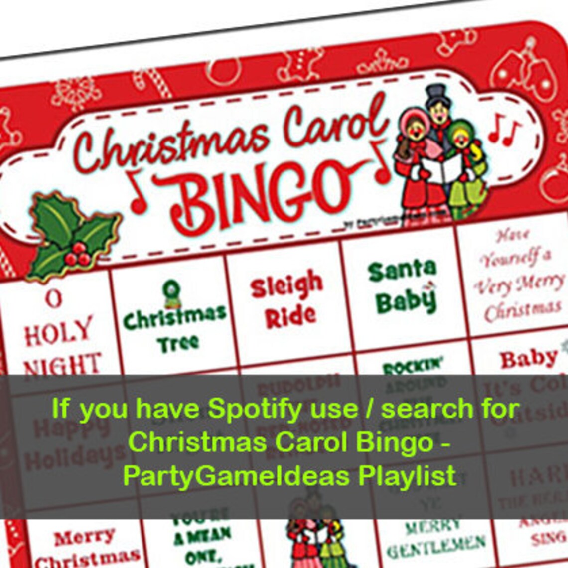 Christmas Carol Bingo - 40 Card Pack - Printable Christmas Bingo Cards ...