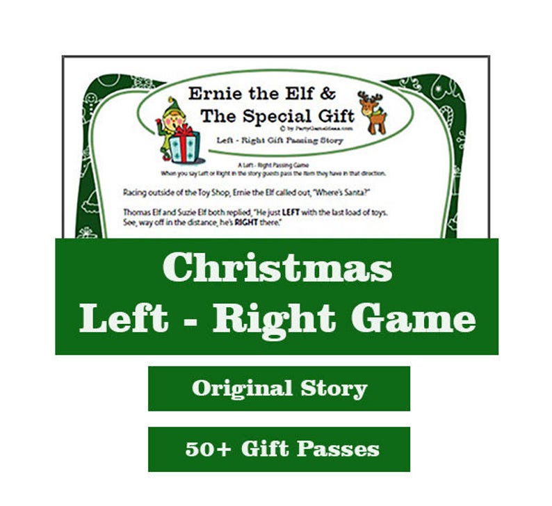 Christmas Left Right Game Holiday Left Right Gift Passing Story - Etsy