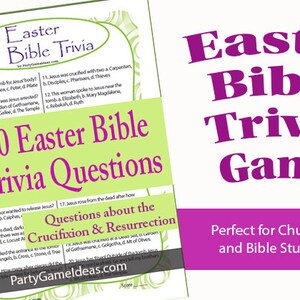 Easter Bible Trivia Game - Printable Easter Religious Quiz Questions ...