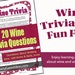 Wine Trivia Game - Printable 20 Wine Trivia Questions. Wine Tasting ...