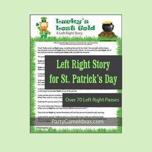 St. Patrick's Day Left Right Game - Lucky's Lost Gold Printable Left ...