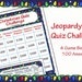 Christmas Quiz Challenge Jeopardy Style Quiz Game Printable Christmas ...
