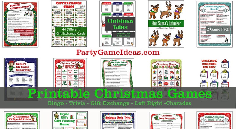 Christmas Bingo 25 Card Pack Colorful Holiday Bingo Cards for Kids ...