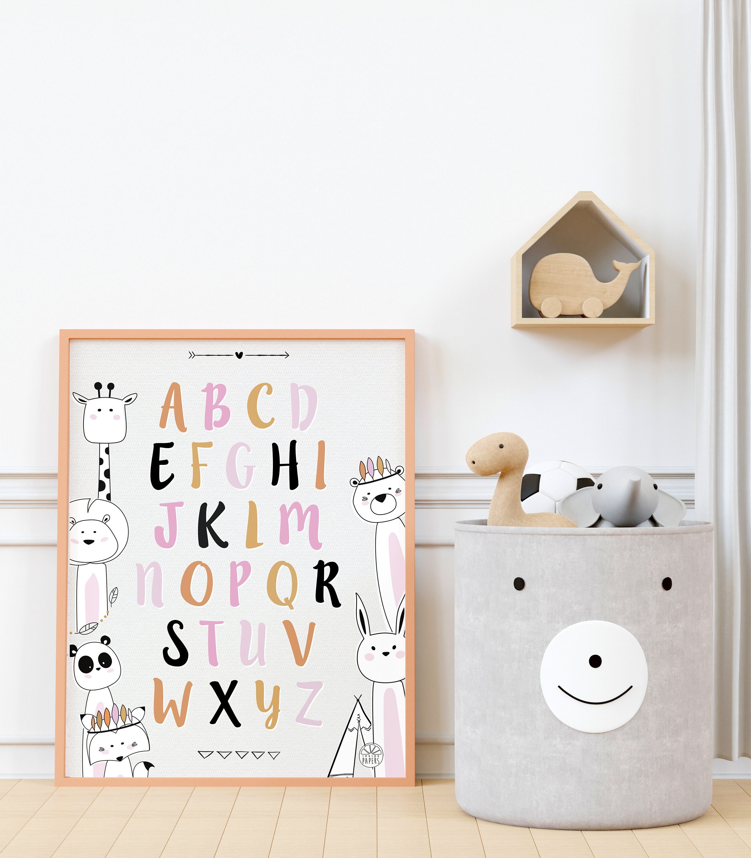 Animal Abcs • Alphabet Poster • Children's and Baby's Room • Birth or ...