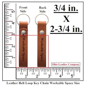 Leather Belt Loop Keychain - Leather Keychain - Leather Belt Loop Key ...