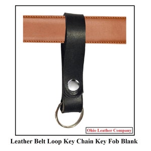Leather Belt Loop Keychain - Leather Keychain - Leather Belt Loop Key ...