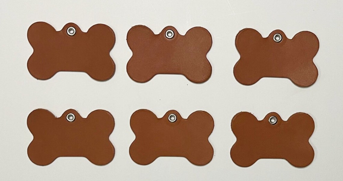 Leather Dog Bone Key Fobs 2 In. X 3 In.new-must See-leather | Etsy