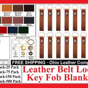 Leather Belt Loop Keychain Leather Keychain Leather Belt | Etsy