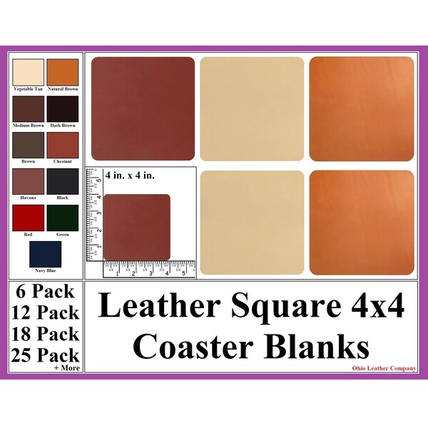 Leather Coaster - Etsy