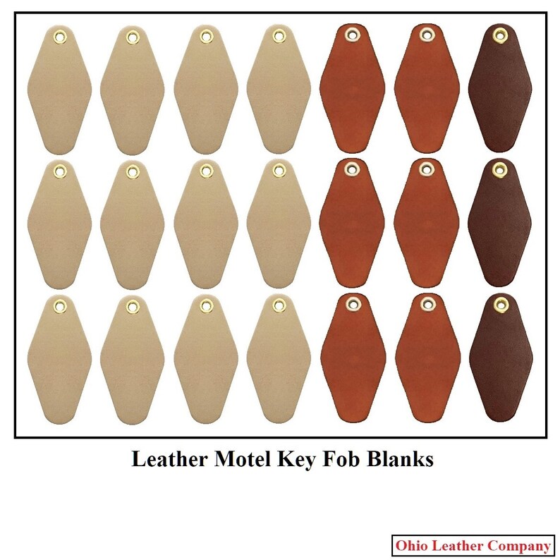 Leather Motel Key Fob Blanks Leather Key Fob Blanks - Etsy