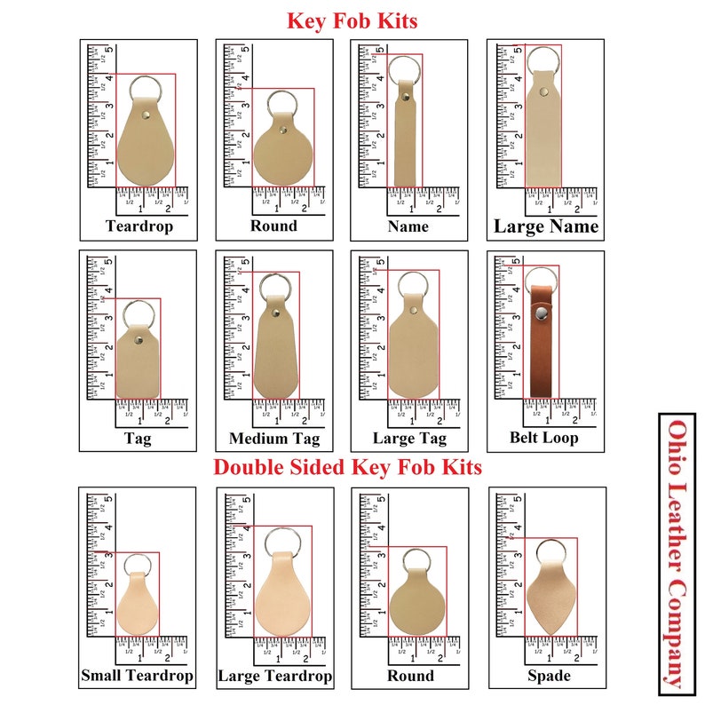 Leather Dog Bone Key Fobs 2 In. X 3 In.new-must See-leather | Etsy