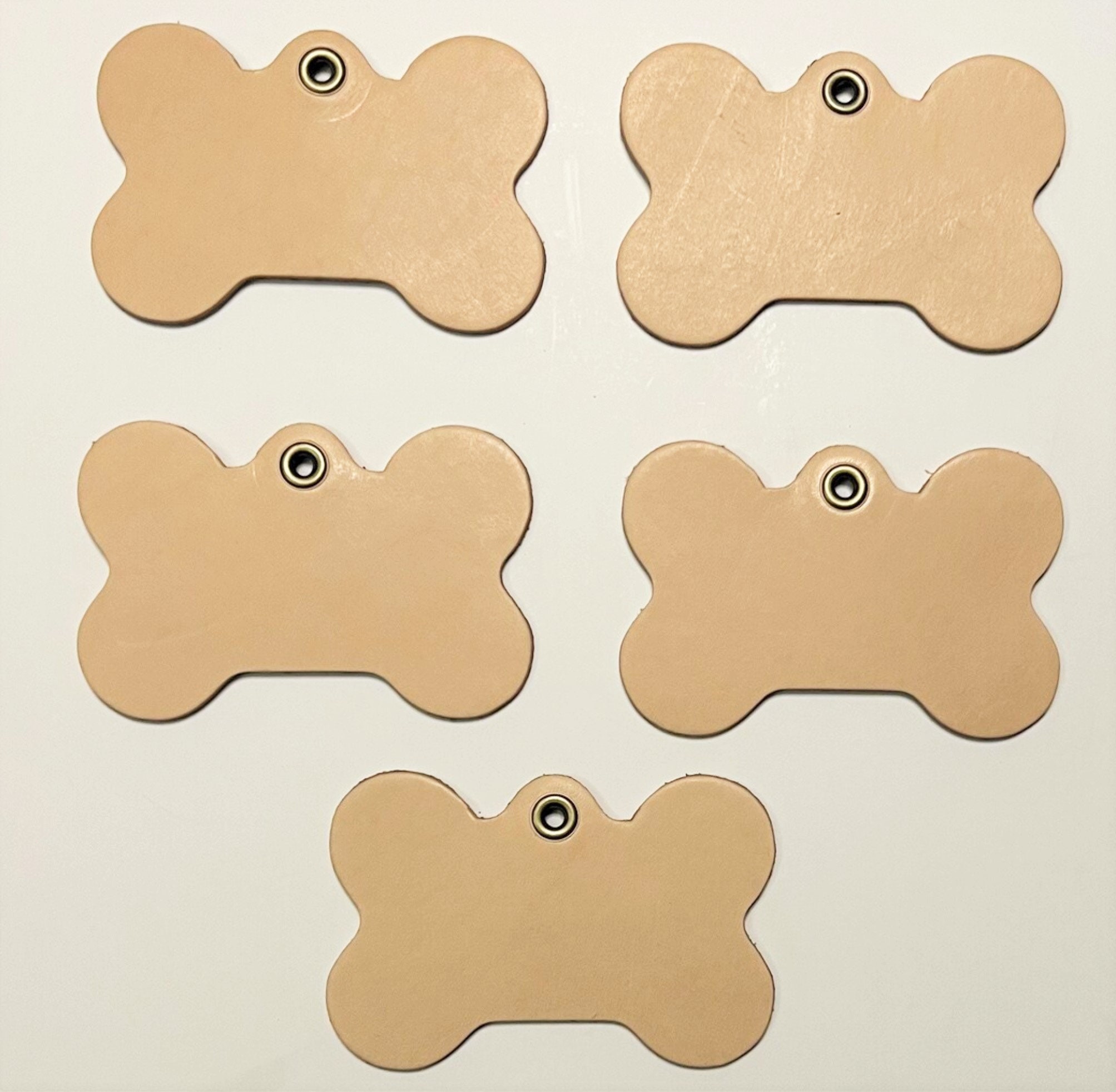 Leather Dog Bone Key Fobs 2 In. X 3 In.new-must See-leather - Etsy