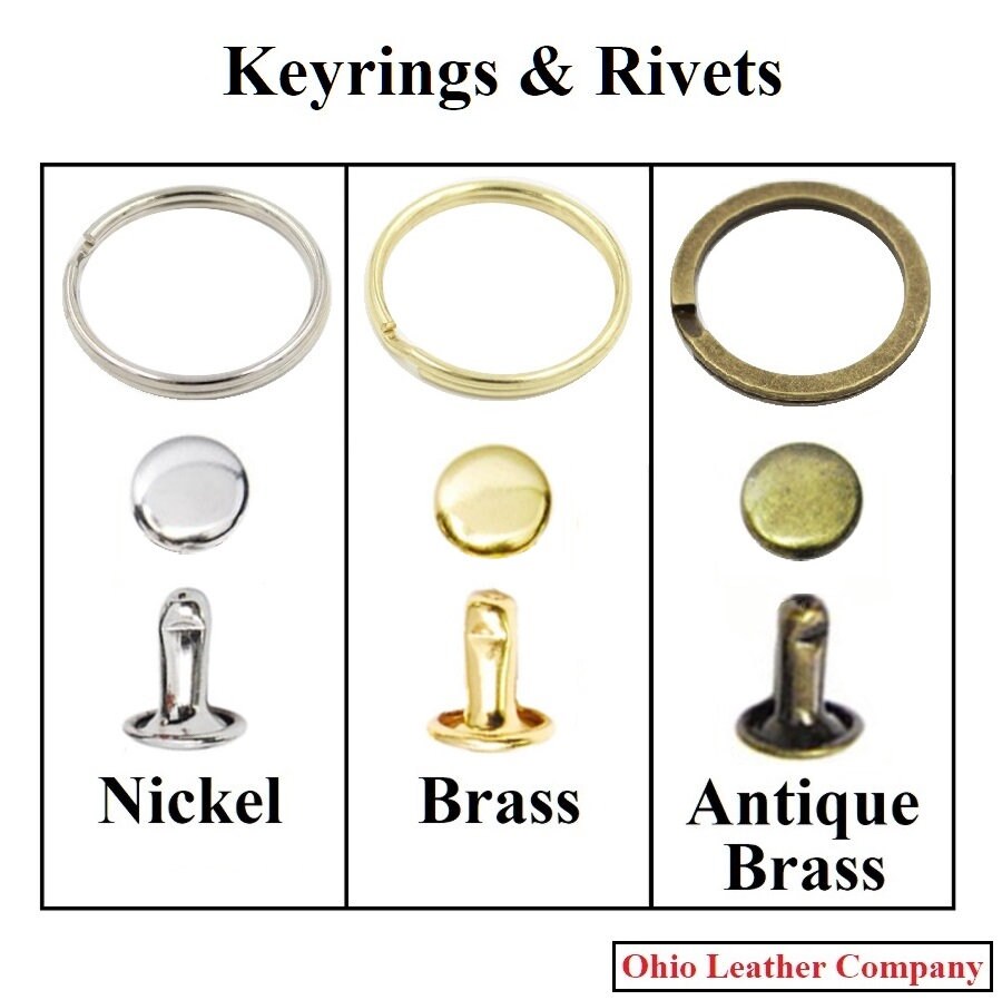 Leather Round Key Fob Kit Key Fob Blank Round Leather | Etsy