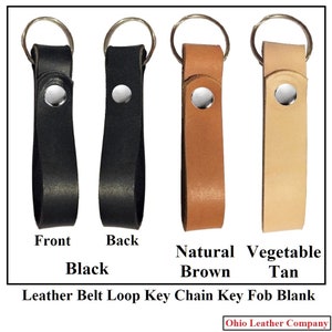 Leather Belt Loop Keychain - Leather Keychain - Leather Belt Loop Key ...