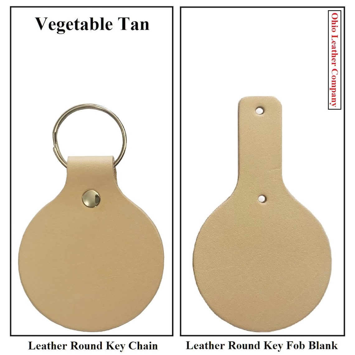 Leather Round Key Fob Kit-Key Fob | Etsy