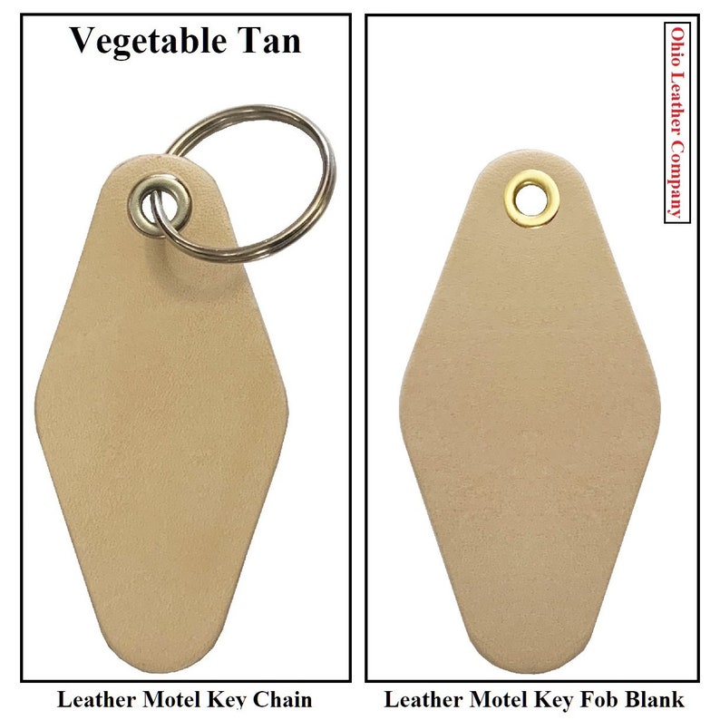Leather Motel Key Fob Blanks Leather Key Fob Blanks - Etsy