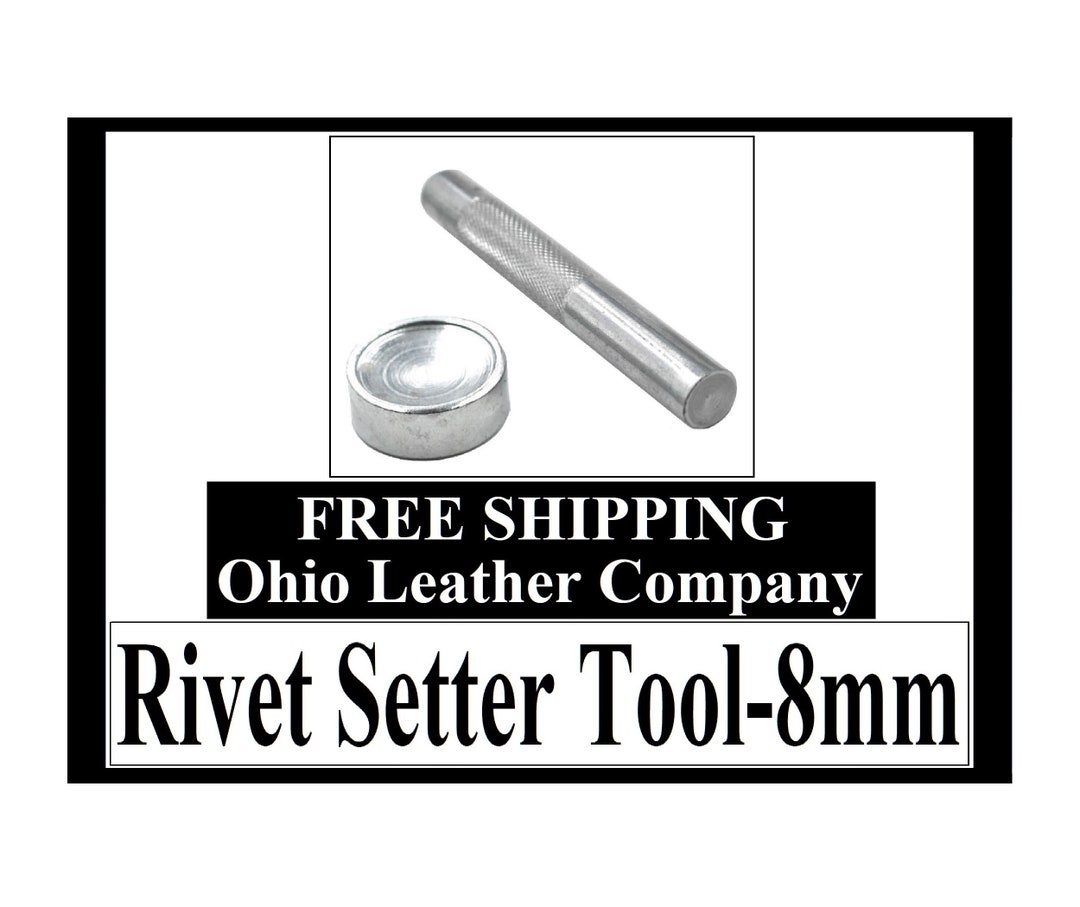 Rivet Setter Tool & Anvil 8 Mm Concave Rivet Setter - Double Cap Rivet ...