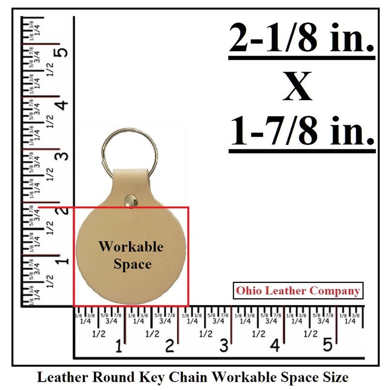 Leather Round Key Fob Kit Key Fob Blank Round Leather | Etsy