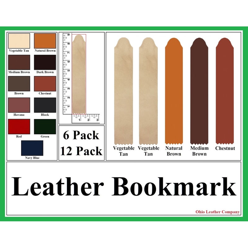 Leather Bookmark - Etsy