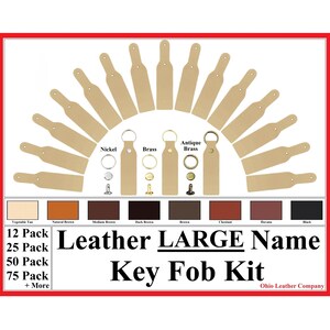 LARGE Leather Name Key Fob Kit -exclusive- Leather Name Key Fob Kit ...