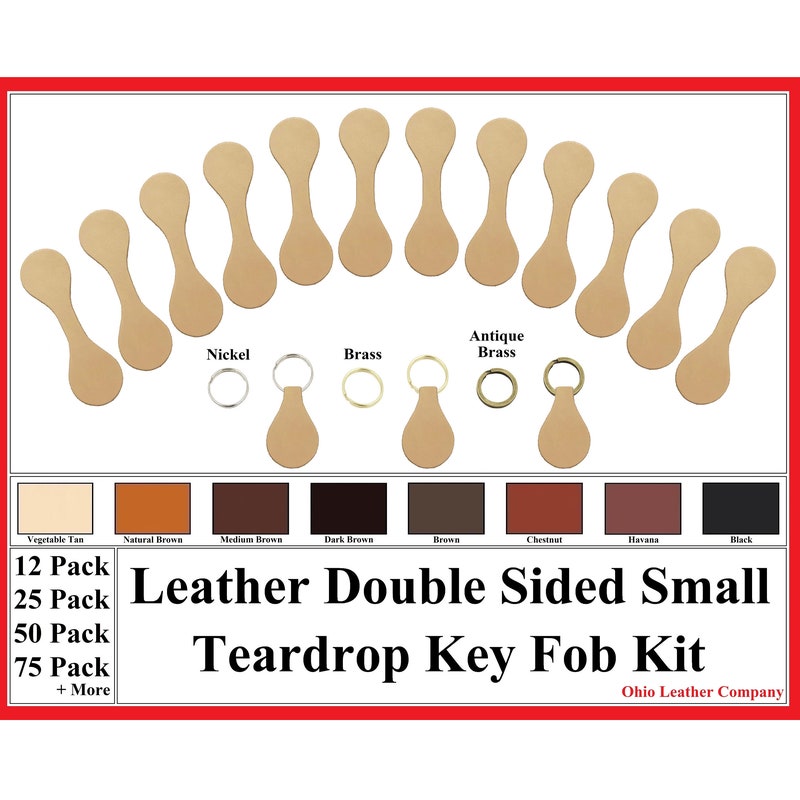 Leather Key Fob - Etsy