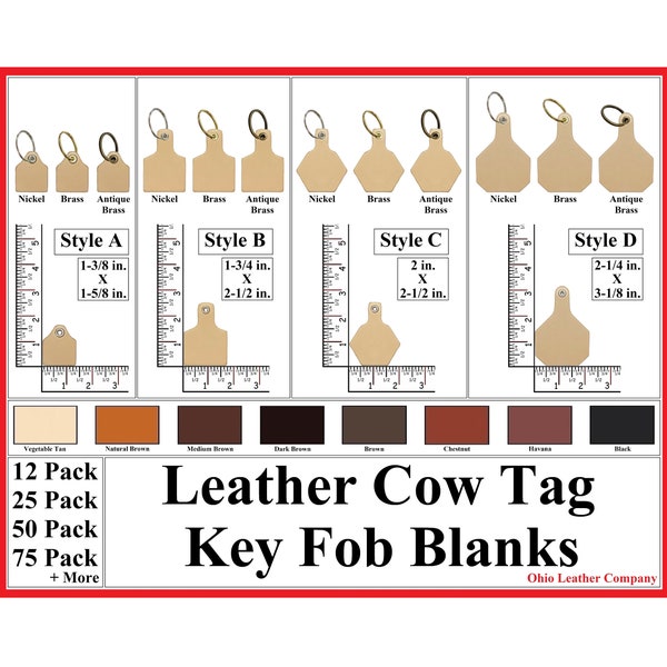 Cow Tag Keychain - Etsy