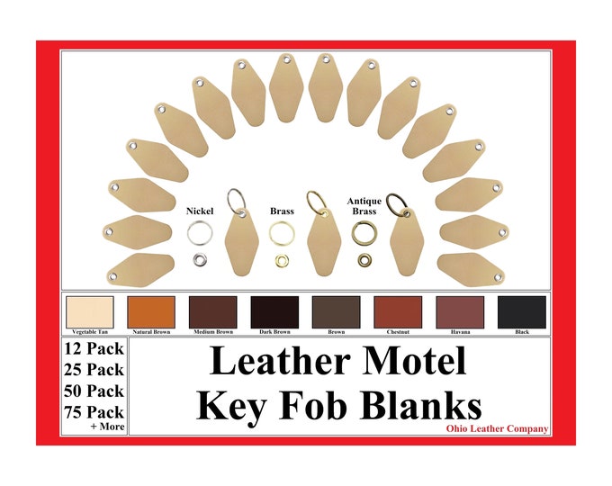 Leather Motel Key Fob Blanks - Leather Key Fob Blanks - Leather Motel ...
