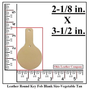 Leather Round Key Fob Kit - Key Fob Blank - Round Leather Keychain ...