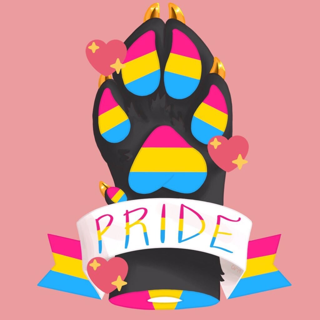 Pride Paw Stickers Asexual Pansexual Agender Bigender | Etsy