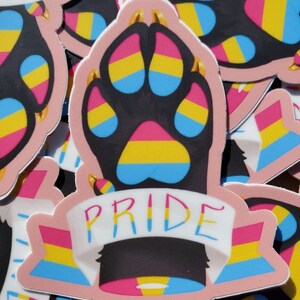 Pride Paw Stickers (asexual, Pansexual, Agender, Bigender, Non-binary ...