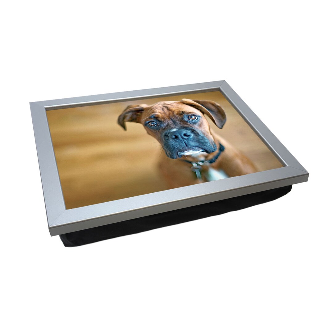 Boxer Dog Photo Lap Tray L169 | Personalised Gift | Cushioned Laptray ...