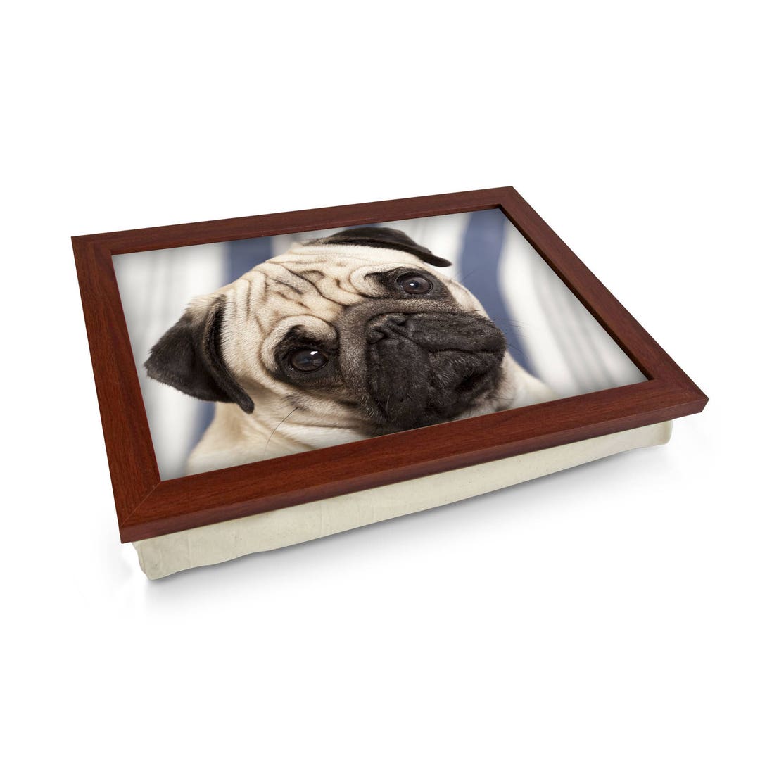 Pug Dog Lap Tray - L0147 | Personalised Gift | Unique Gift | Cushioned ...