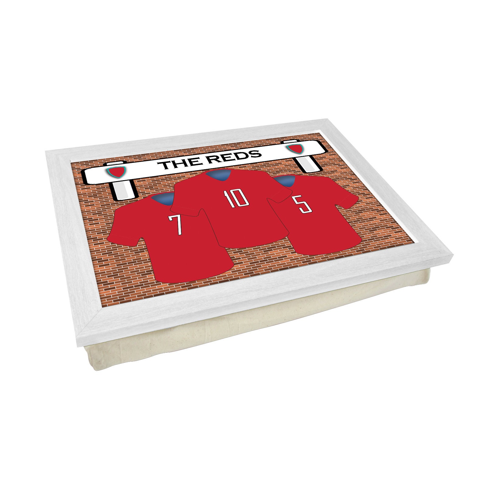 Liverpool FC 'the Reds' Lap Tray L916 - Personalised Gift | Cushioned ...