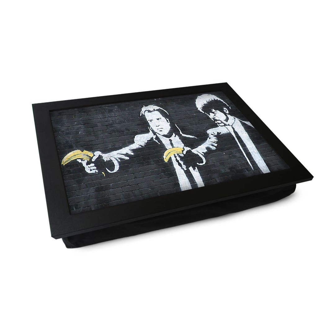 Banksy Pulp Fiction Photo Lap Tray L473 Personalised Gift Cushioned ...
