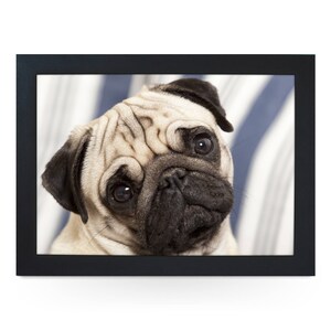 Pug Dog Lap Tray L0147 Personalised Gift Unique Gift Cushioned Laptray ...