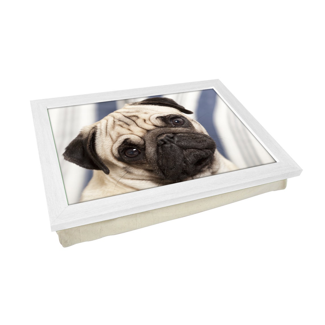 Pug Dog Lap Tray - L0147 | Personalised Gift | Unique Gift | Cushioned ...