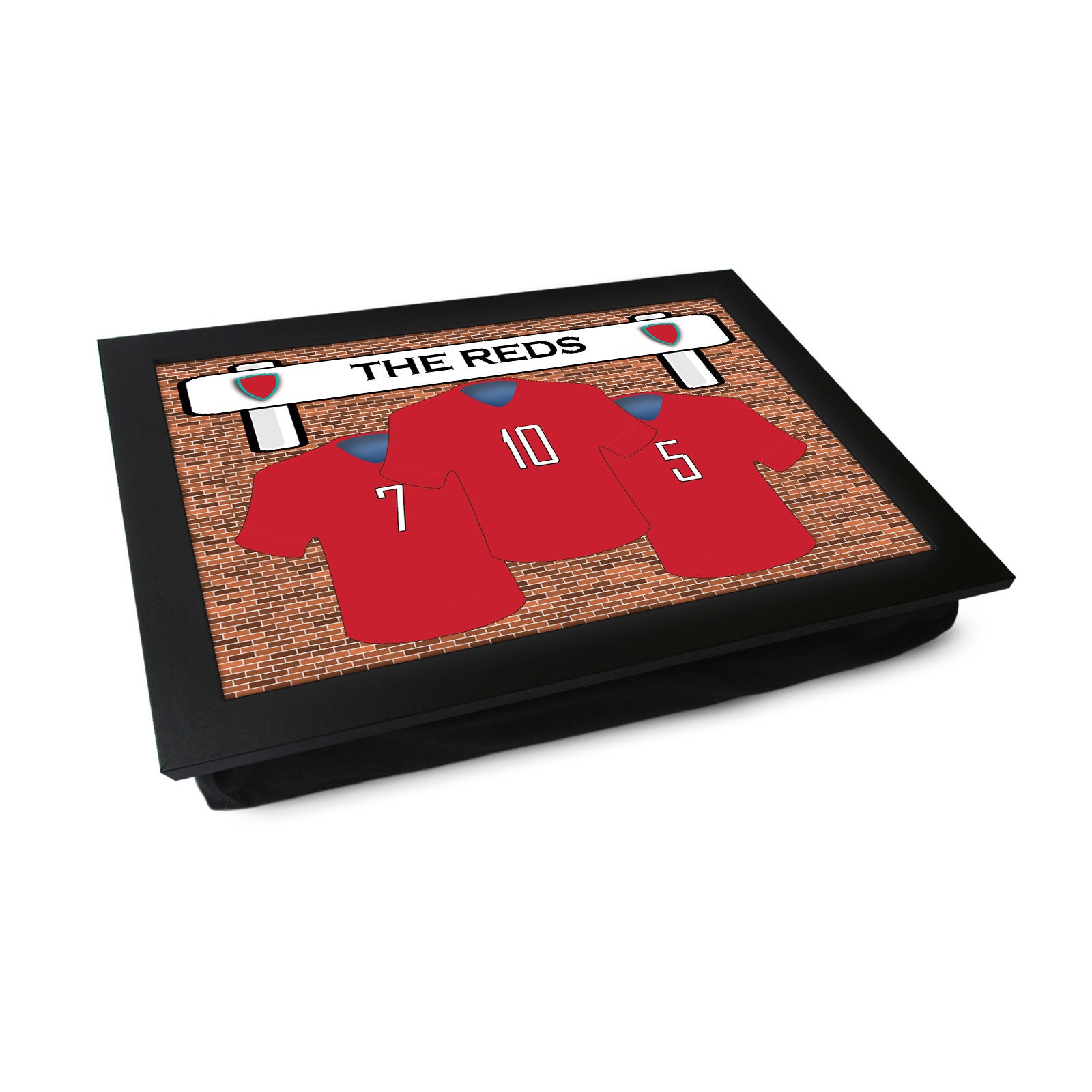 Liverpool FC 'the Reds' Lap Tray L916 - Personalised Gift | Cushioned ...