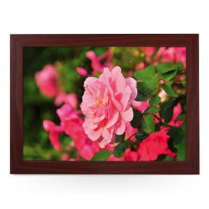Pink Rose Flower Lap Tray L0162 Personalised Gift Unique - Etsy