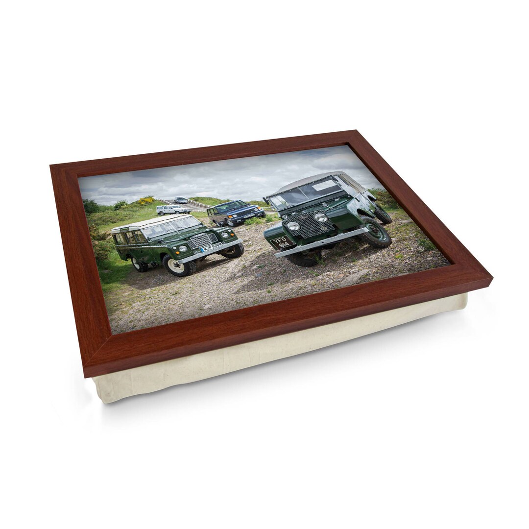 Land Rovers Lap Tray L726 Personalised Gift Cushioned Laptray Multi ...