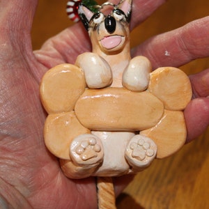 German Shepherd Christmas Tree Ornament-hand Crafted and OOAK - Etsy