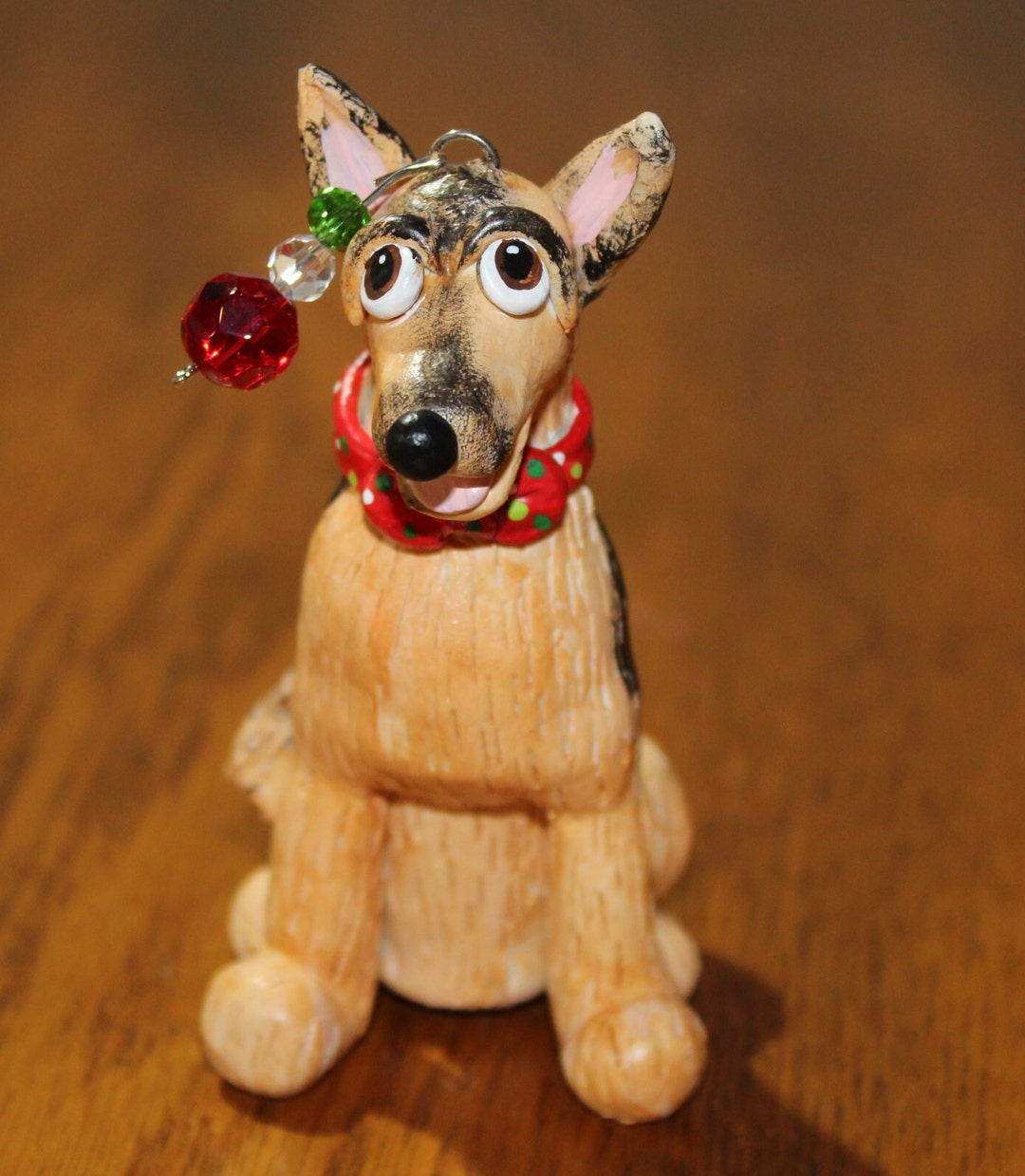 German Shepherd Christmas Tree Ornament-hand Crafted and OOAK - Etsy