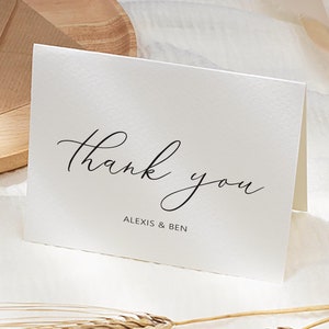 PERSONALIZED Wedding Thank You Cards | Thank You Card Set | Baby Shower ...