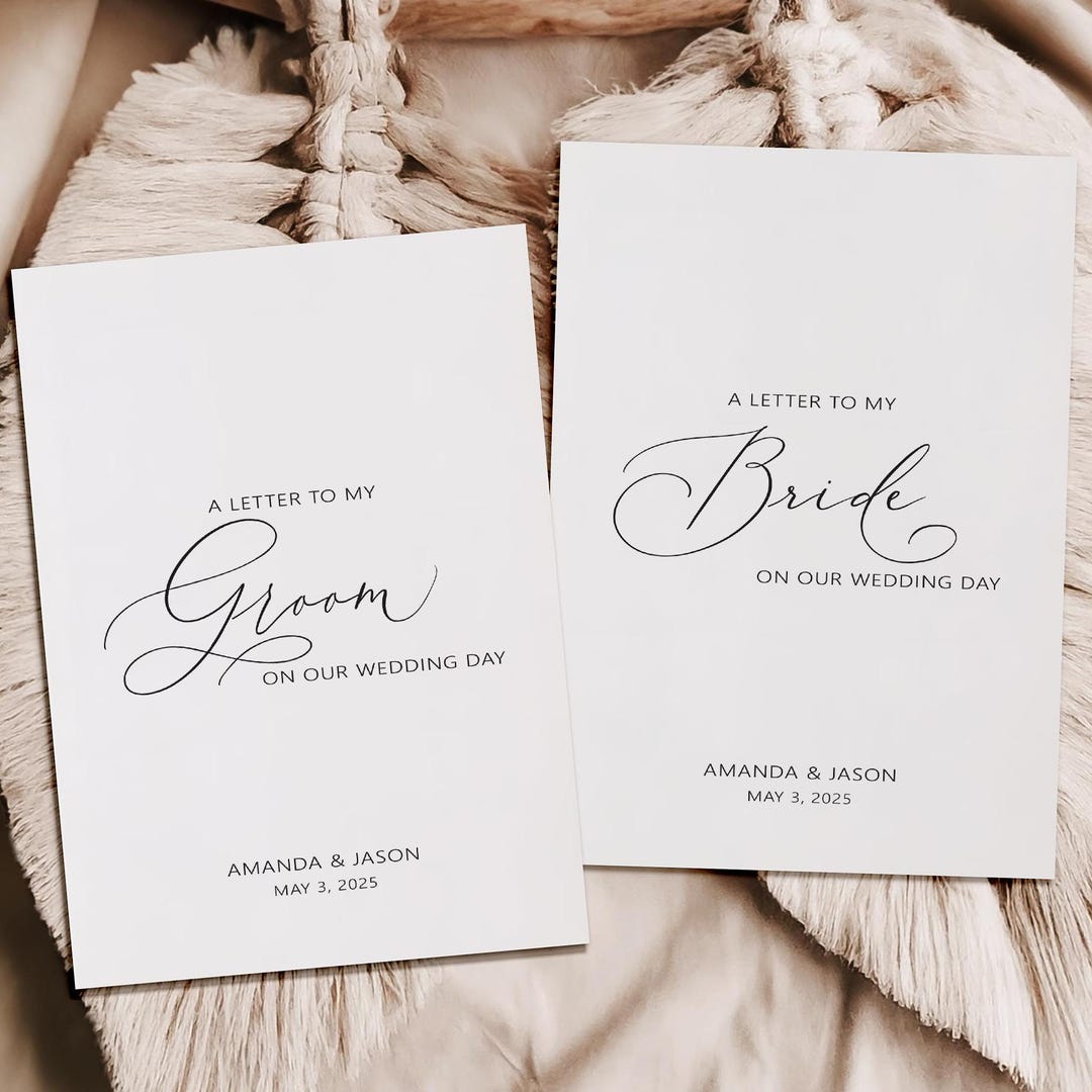 Personalized WEDDING LETTER to Bride or Groom | to My Husband Card | to ...