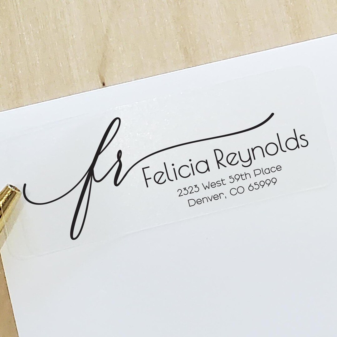 Clear Gloss or White Return Address Labels | Wedding Stickers | Style ...