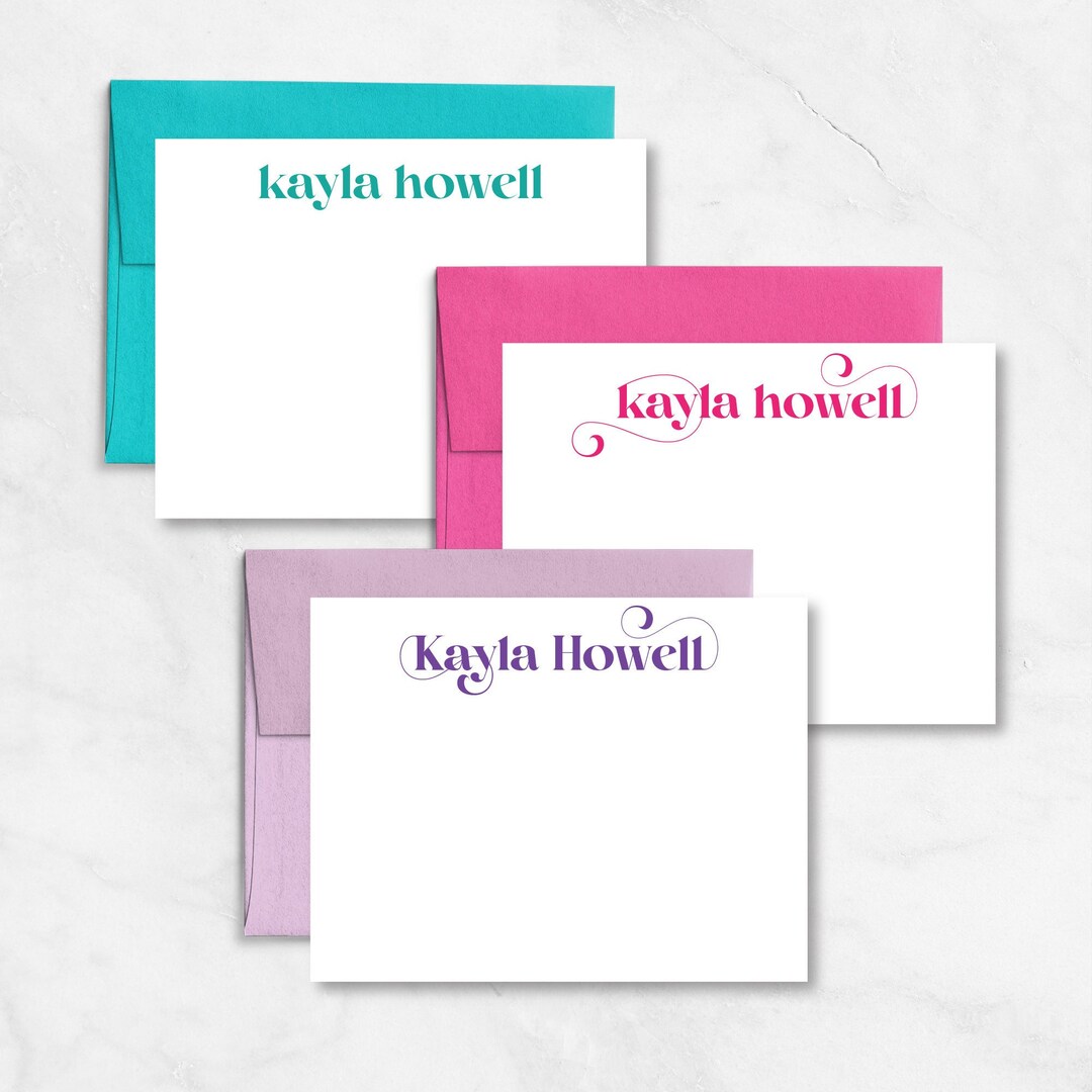 PERSONALIZED NOTE CARDS | Custom Note Cards | Custom Stationery ...