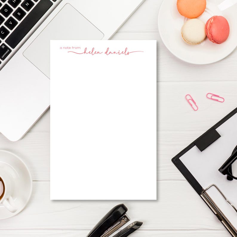 Custom Script Notepad | Personalized Stationery With Name | Style G7471 ...